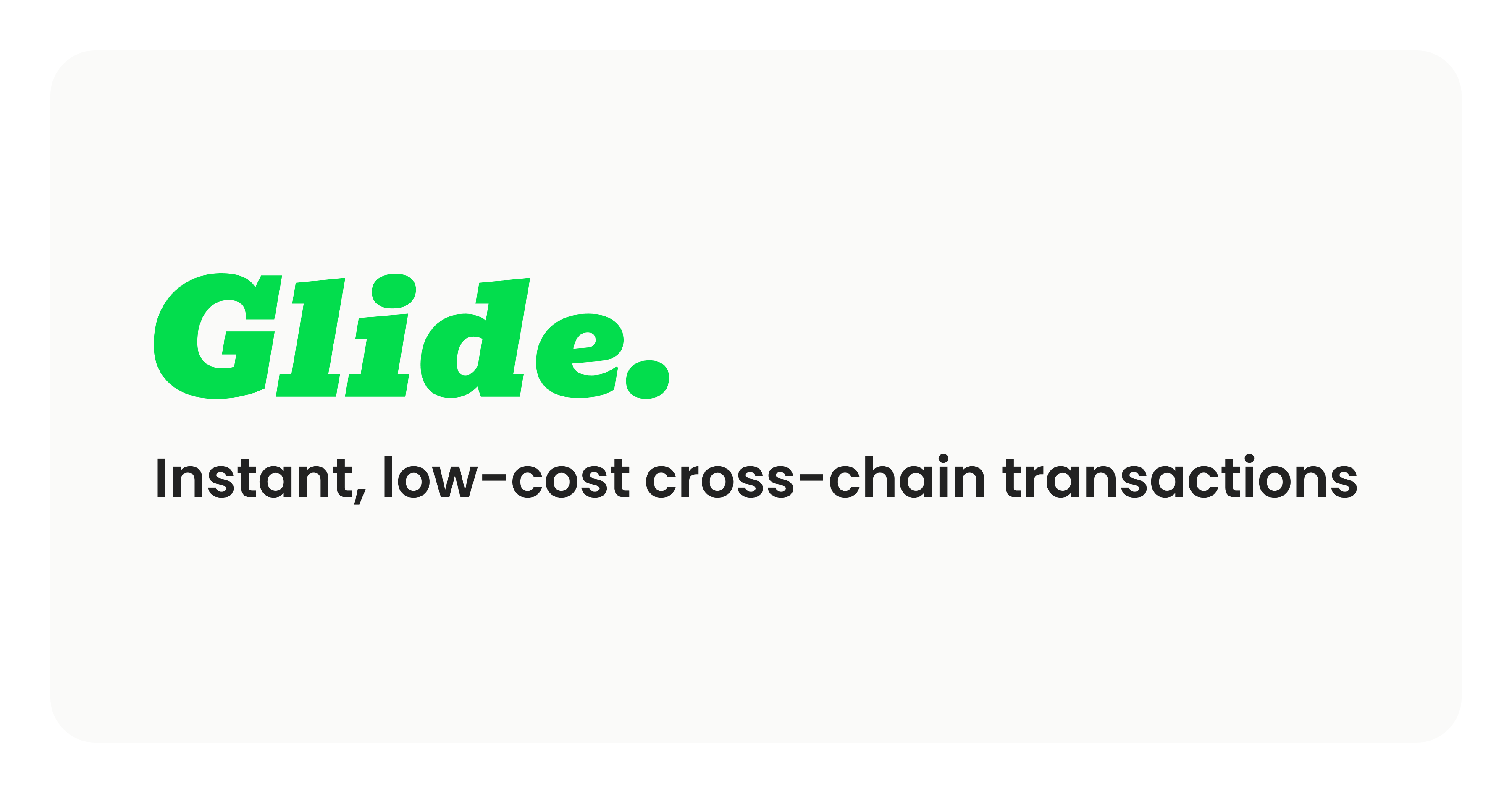 Supported Chains & Tokens – Glide